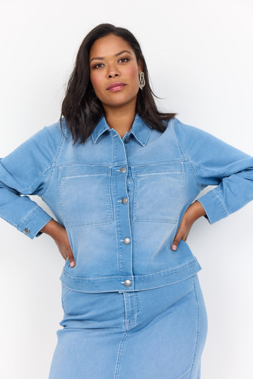 Wasabi WA-SUMMER 9 Light Blue Denim | Køb blå denimjakke – By Lene